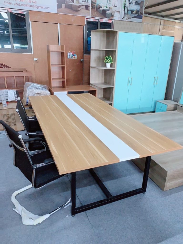 Bàn họp văn phòng kích thước1m8x1m2x75cm - Hanvika chuyên bàn ghế ...