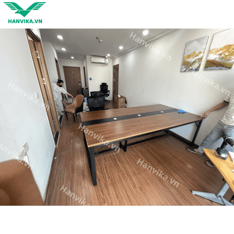 Bàn họp văn phòng kích thước1m8x1m2x75cm - Hanvika chuyên bàn ghế ...